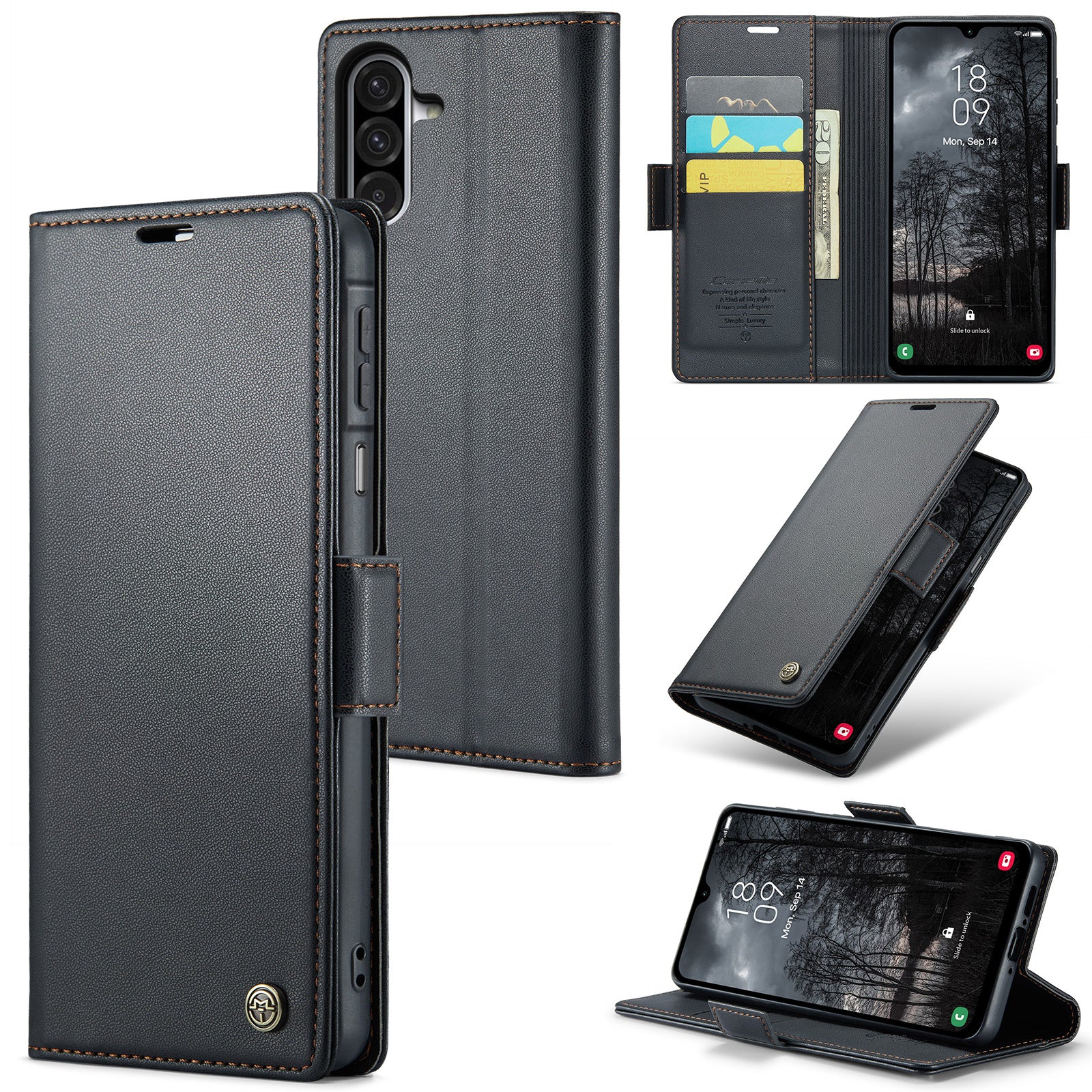 Samsung Galaxy A26 5G CaseMe Retro Wallet Case [Black]
